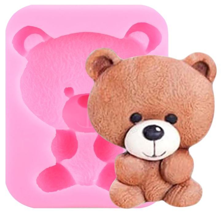 Big Bear Silicone Fondant Mold – 3D Bear Cutter Kit for Cakes, Cookies ...