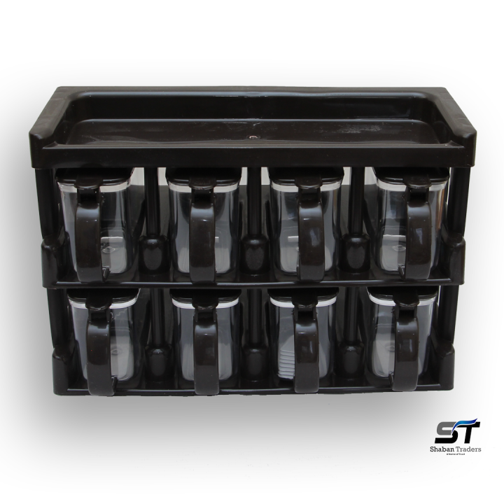 "Premium Spice Rack Organizer | 8 Pieces Spice Jars | Wall-Mountable ...