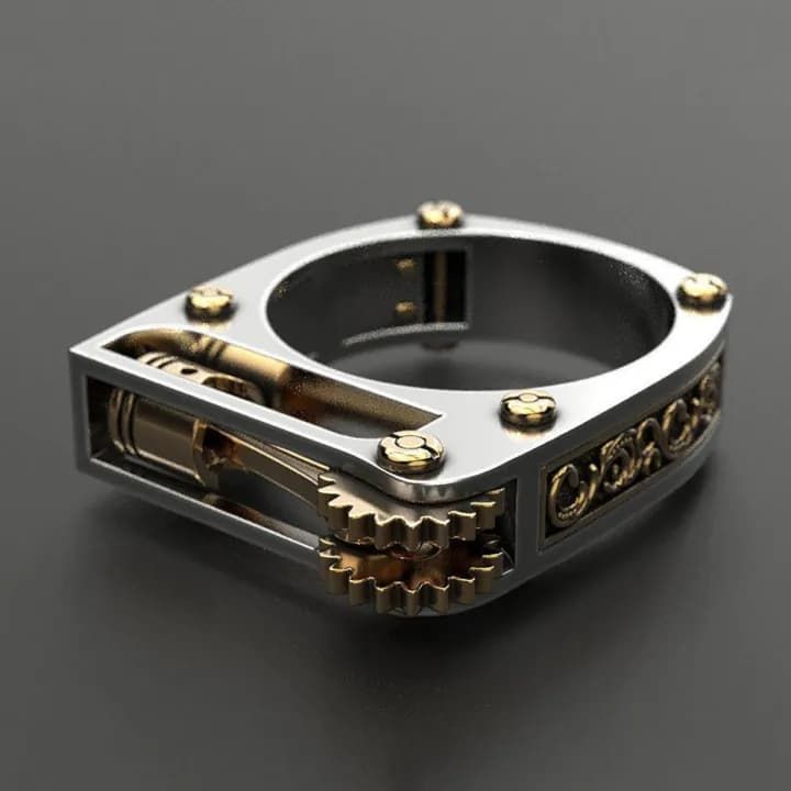 Mechanical Ring Carving Craft Motorcycle Single Cylinder Engine Ring ...