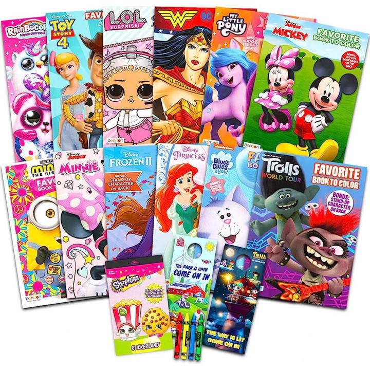 PACK OF 12 MINI COLORING BOOKS FOR KIDS SIZE 5x4 Inch- Coloring Books ...