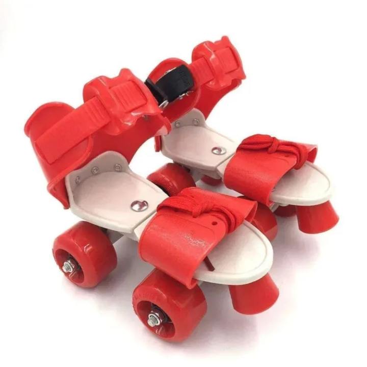 Adjustable Quad Speed Roller Skates Double Row Wheel Shoes multicolours ...