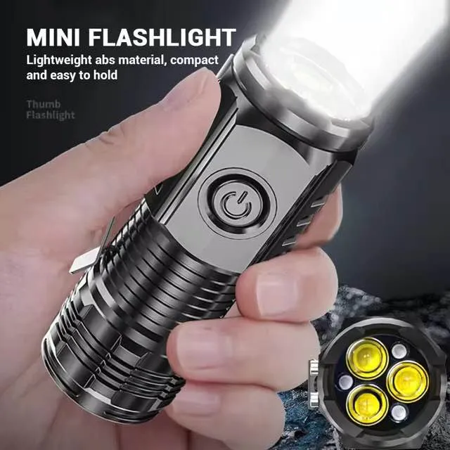 High Lumens Mini Portable Outdoor LED Flashlight, Three Eyed ...