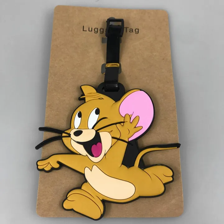 Cartoon Tom and Jerry Travel Luggage Tag Silica Gel Suitcase ID Addres ...