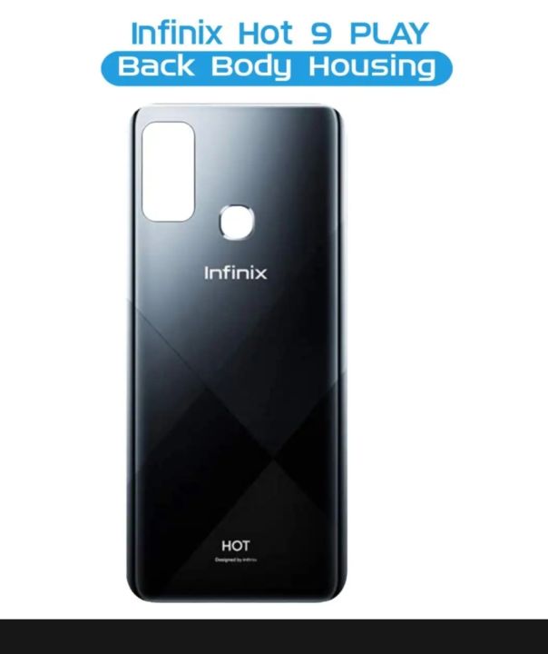 Infinix Hot 9 Play Black Rear Back Body casing Housing Replacement ...