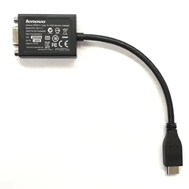 Original Lenovo ThinkPad Mini-HDMI to VGA Monitor Adapter (BRANDED ...