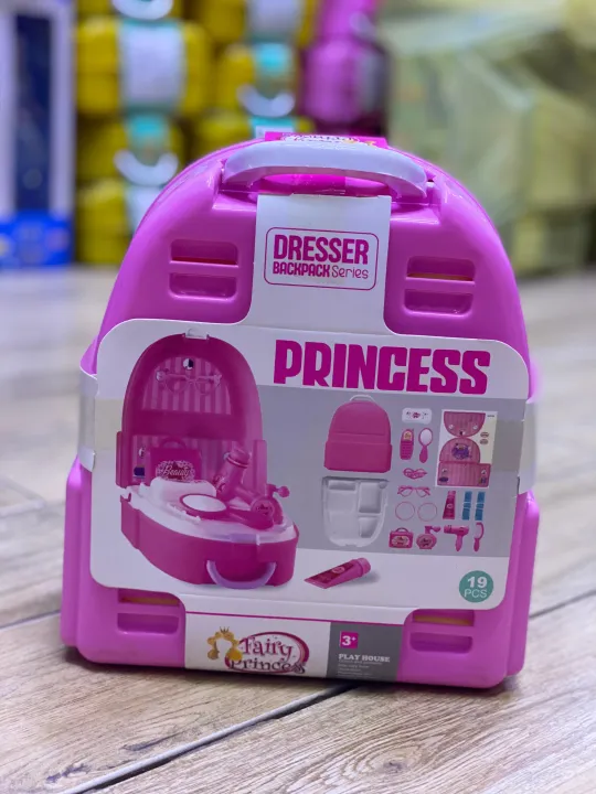 Princess Dresser Backpack for Kids Play – Fairy Princess 19 Pieces ...
