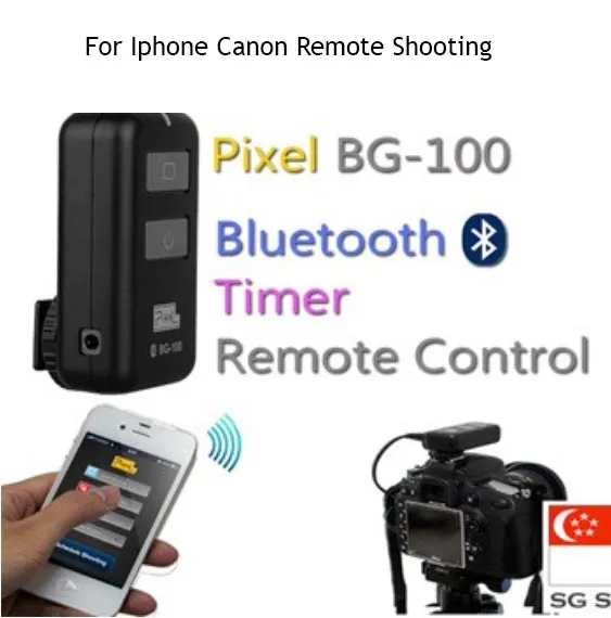 SHUTTER REMOTE TIMER PIXEL BG-100 BLUETOOTH CONTROL FOR CANON CAMERAS ...