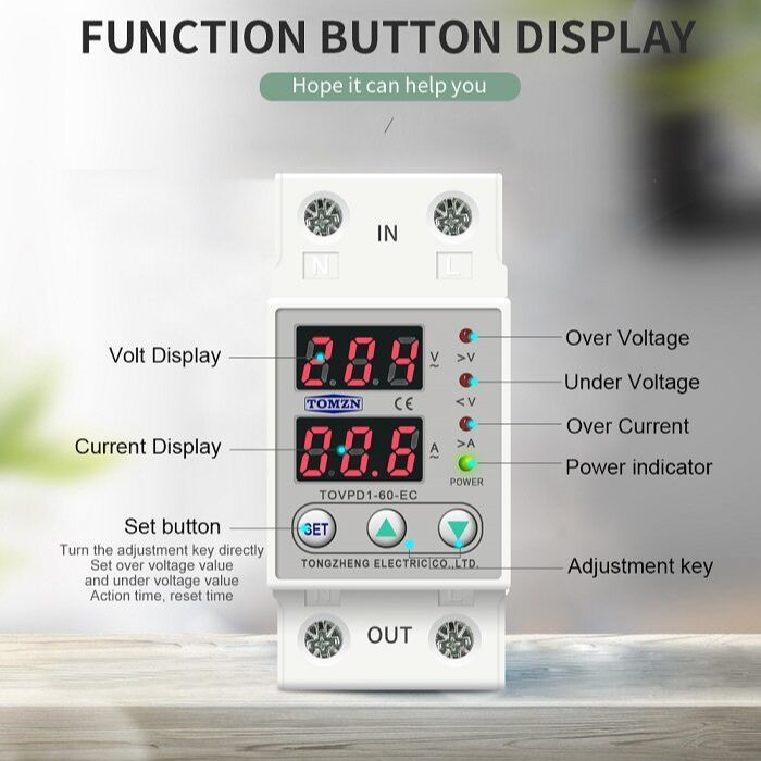 4th Gen 2IN1 Tomzn Adjustable Over & Under Voltage Protective Device ...