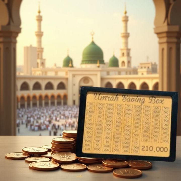 Umrah Saving Box - Wooden Umrah Saving Box - 280 Days Savings Plan ...