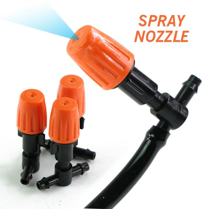 20PCS Garden 7.5-10L/H Orange Adjustable Misting Nozzle Greenhouse Lawn Spray Watering Sprinkler ...