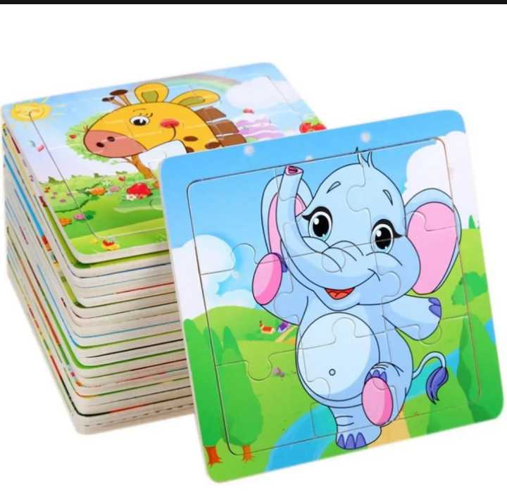Pack of 5 Small Jigsaw Puzzles Wooden Educational Game for Kids | Daraz.pk