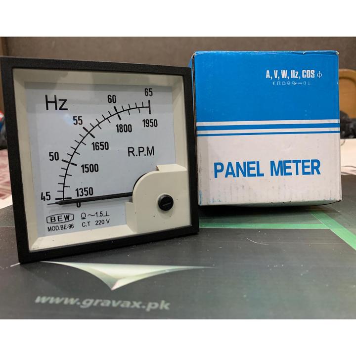 Hz meter rpm meter analog meter size 96x96 220v 440v | Daraz.pk