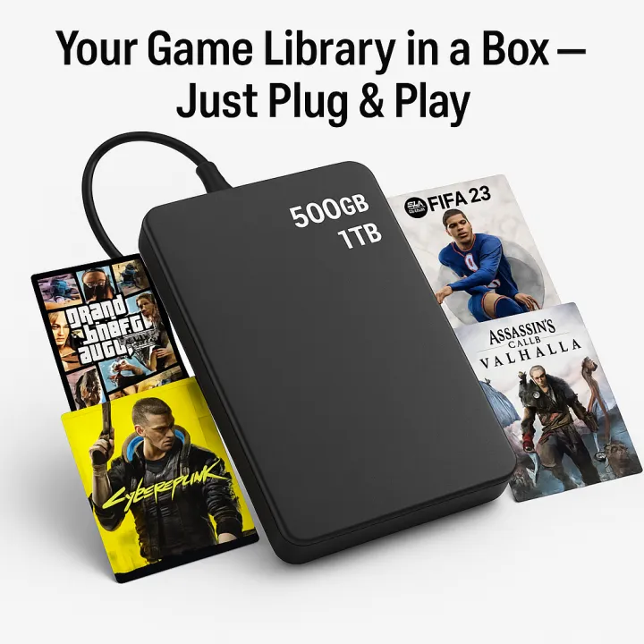 500GB / 1TB Game Hard Drive for PC – Plug & Play | Daraz.pk