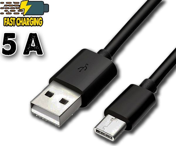 USB Type C Cable 5 amp Super Fast Turbo Charging Cable Data Transfer ...