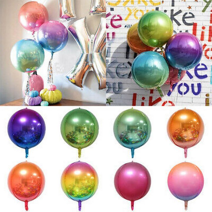 ORBZ 4D Foil Balloon L Round Gradient Sphere Shaped Aluminum Balloon ...
