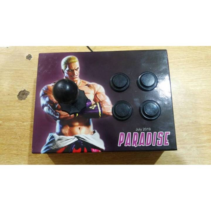Usb Game Controller Customized Wooden Box Panel Joystick 4 Buttons Game Arcade | Daraz.pk