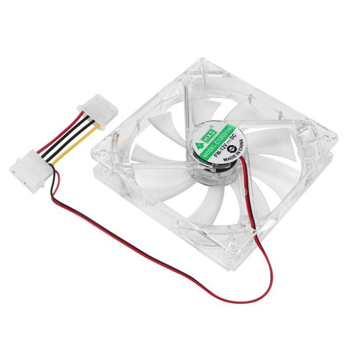 CPU Cooler Fan Five Colors Light PC Computer Fan Quad 4 LED Light 120mm ...