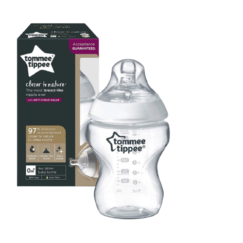Tommee Tippee feeder | Feeding bottle | 0m+ | 9Oz | Original | Anti -Colic Valve | 260ml | Daraz.pk