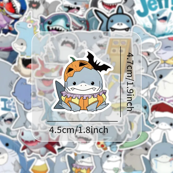 54Pcs Jeff The Lurker Shark Graffiti Stickers Marvel Game Cool Animal ...