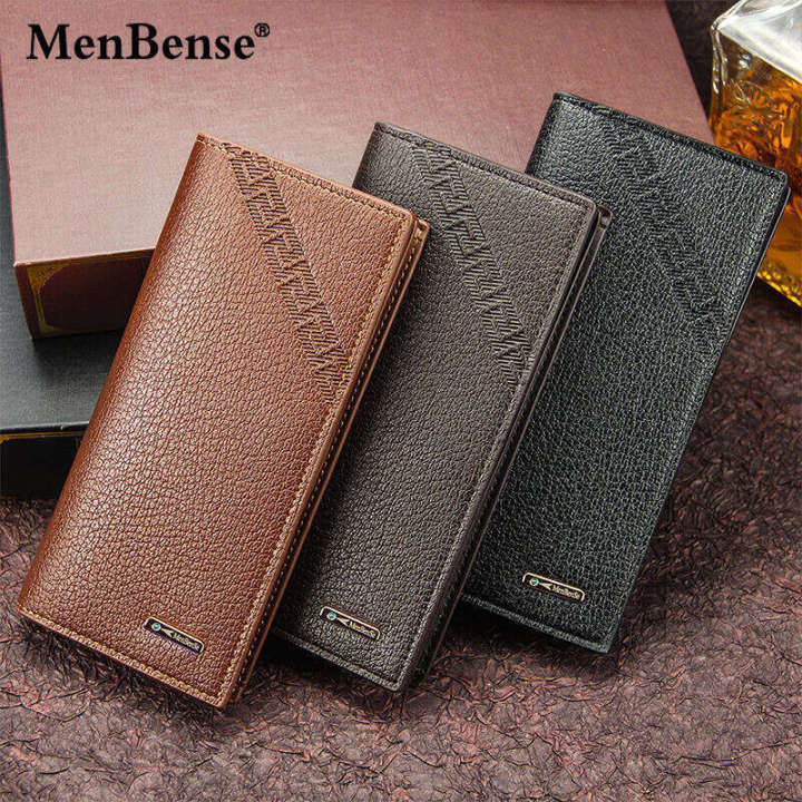 Mens long fashion ultra-thin luxury design wallet, multi card slot and ...