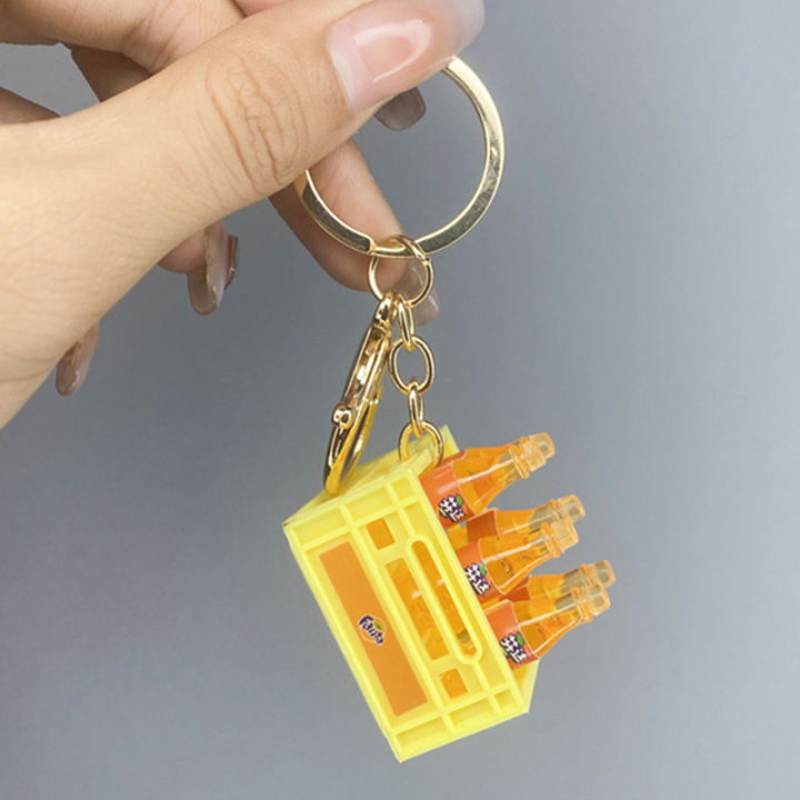 Cute Drink Box Key Chain Pepsi Coca Cola Fanta Sprite Soda Pendant Car ...