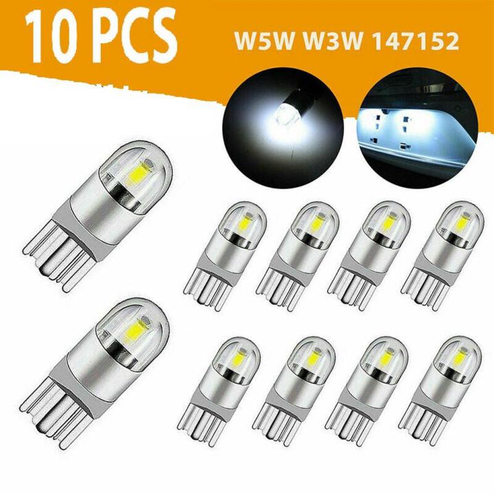 10Pcs 6000K Canbus T10 168 194 W5W Dome License Side Marker LED Light Bulb White Daraz.pk