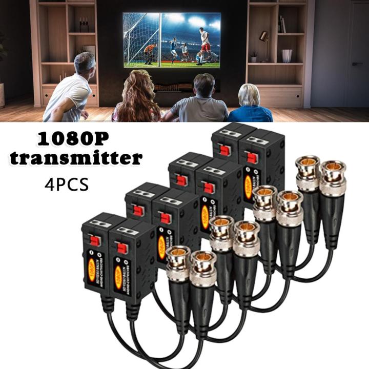 Video Balun Transceiver 4 Pairs 1080P AHD/TVI/CVI/CVBS Cable Connectors ...