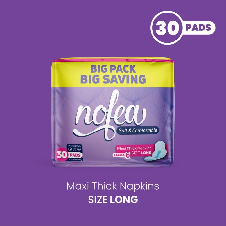 Nofea Maxi Thick Long Napkins 30 Pads | Daraz.pk