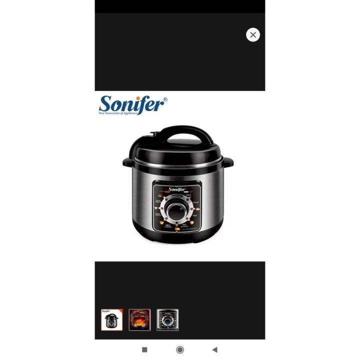 Original Sonifer 6-in-1 electric pressure cooker, 1000W, 6L capacity ...