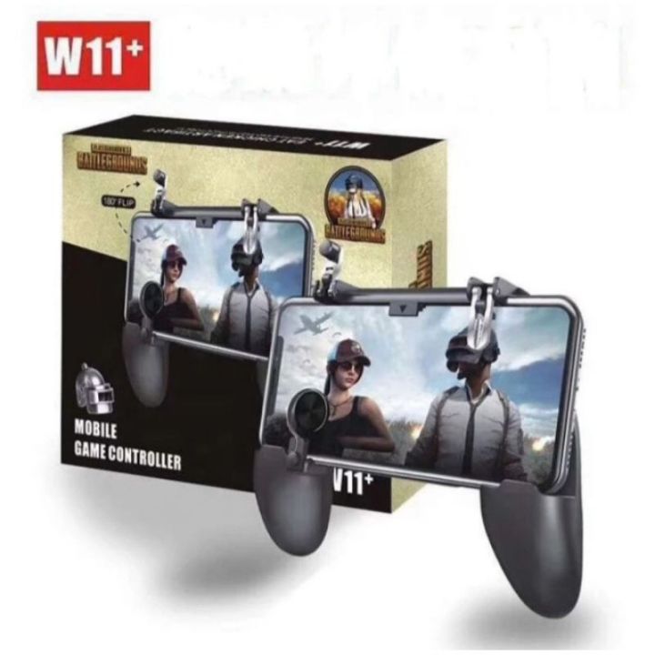 W11+ Mobile Game Controller – PUBG, Free Fire & COD Trigger Joystick Gamepad | L1 R1 Aim & Shoot ...