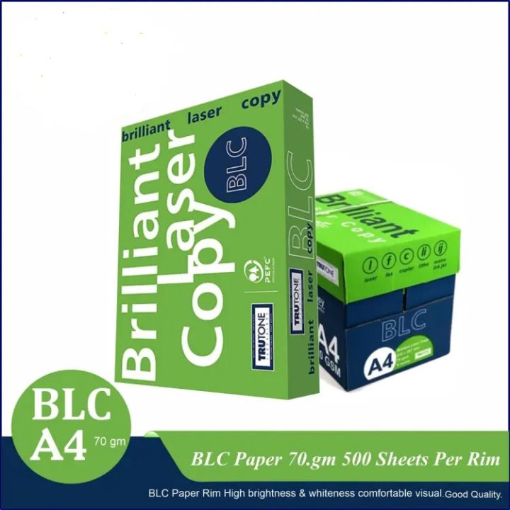 BLC Paper - ONE BOX (5 RIMS) 70gm 500 sheets per Rim A4 size | Daraz.pk