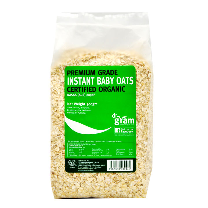 Dr Gram Premium Grade Organic Instant Baby Oats - 500g | Daraz.pk