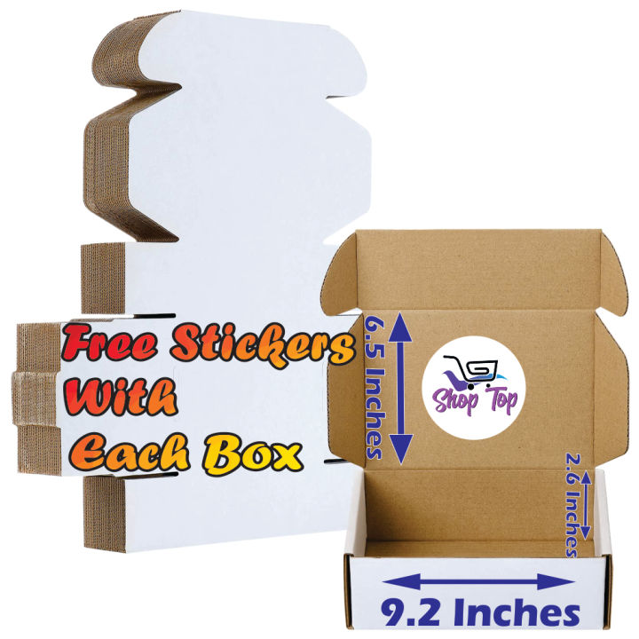 3-PLY White Hard Card Ecommerece Packing Boxes Size In Inches (9.2x6 ...