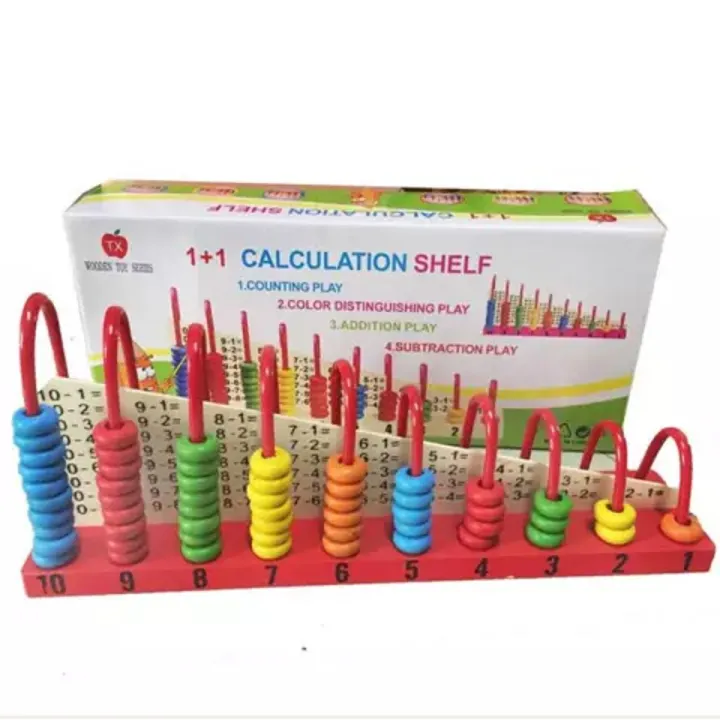 Kids Wooden Early Educational Toys Learning Calculation Shelf for Kids ...