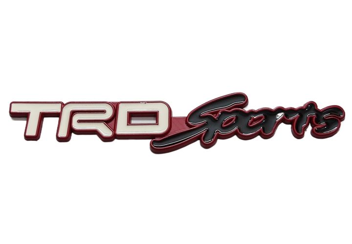 3D Big TRD Sports with Red Edges Metal Logo Sticker With Double Tape ...