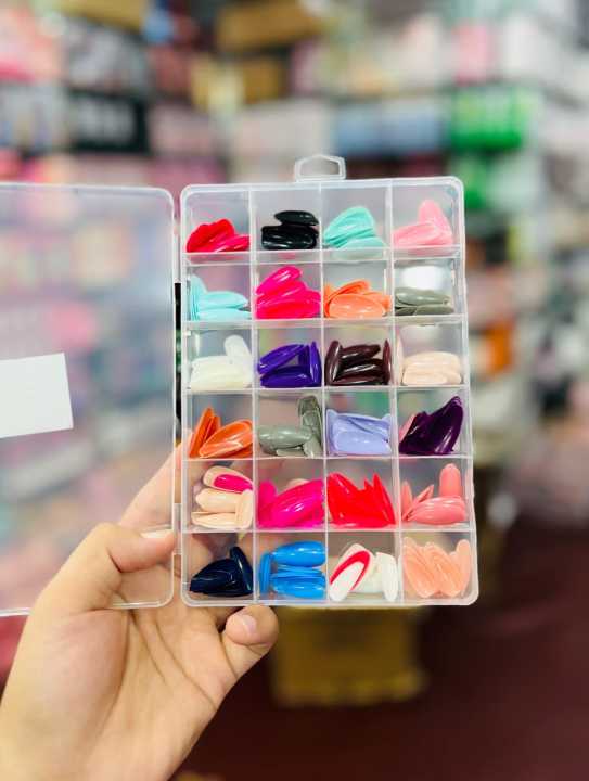 288Pc Artificial Nails Pack Of Nails With Glue American Nail Capsule ...