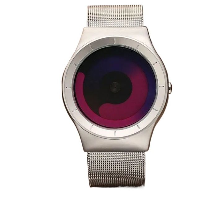 Digital Watch - For Men Spinner vortex Silver purple Unique concept ...