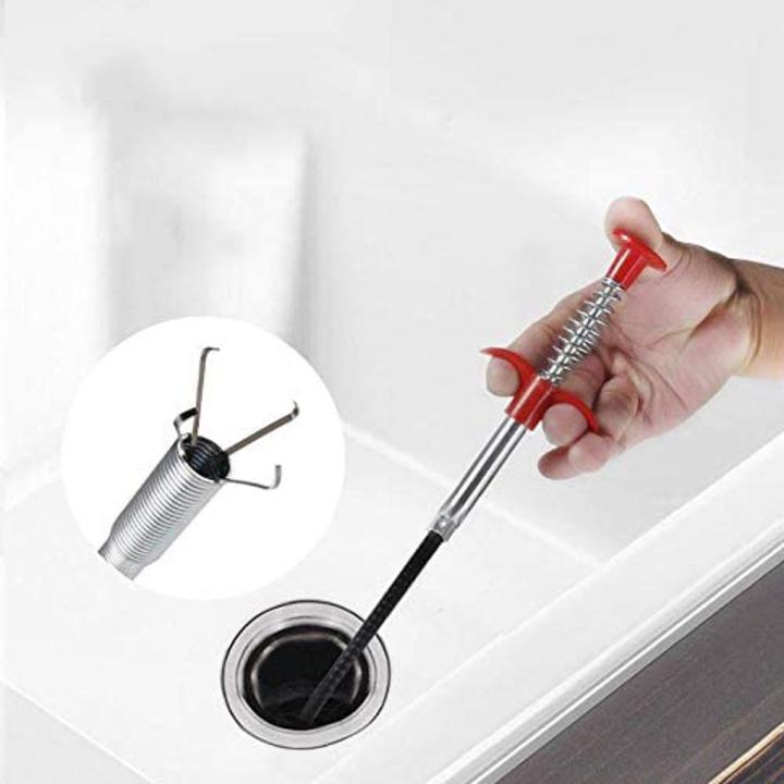 Sink Wire Metal Flexible Sink Cleaning Hook - Sewer Dredging Device - Kitchen Sink Bathroom Tub ...