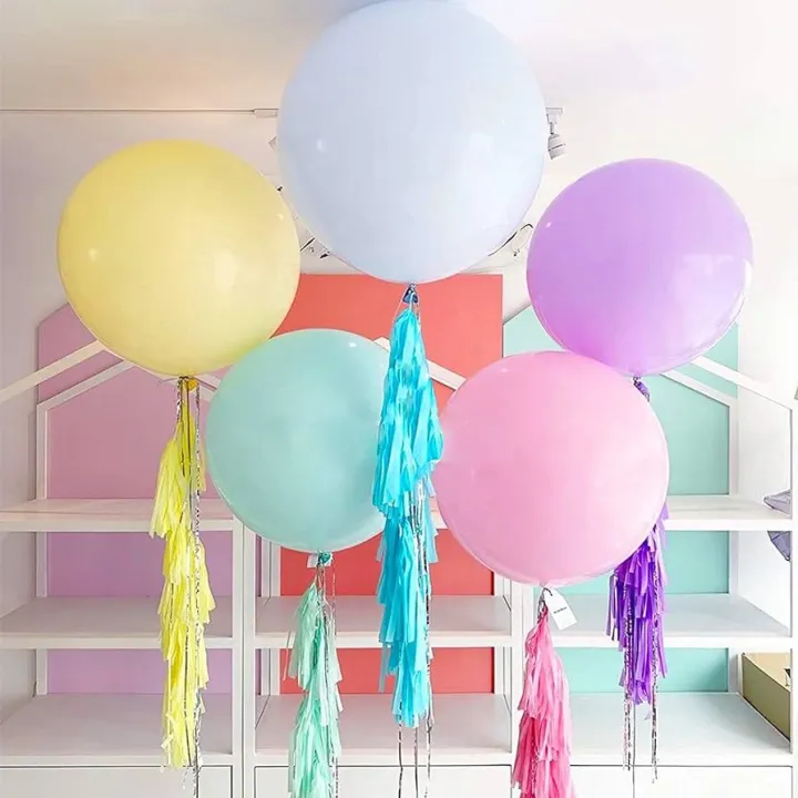 Jumbo Size Macaroon Balloons Pack Of 5 For Birthday - Anniversary and ...