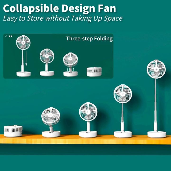 Portable Folding Table and Pedestal Fan, Oscillating Standing Foldable ...