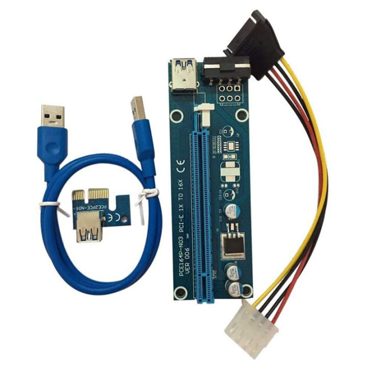 USB 3.0 Pcie PCI-E Express Riser Card 1X to 16X GPU Extender Riser Card ...