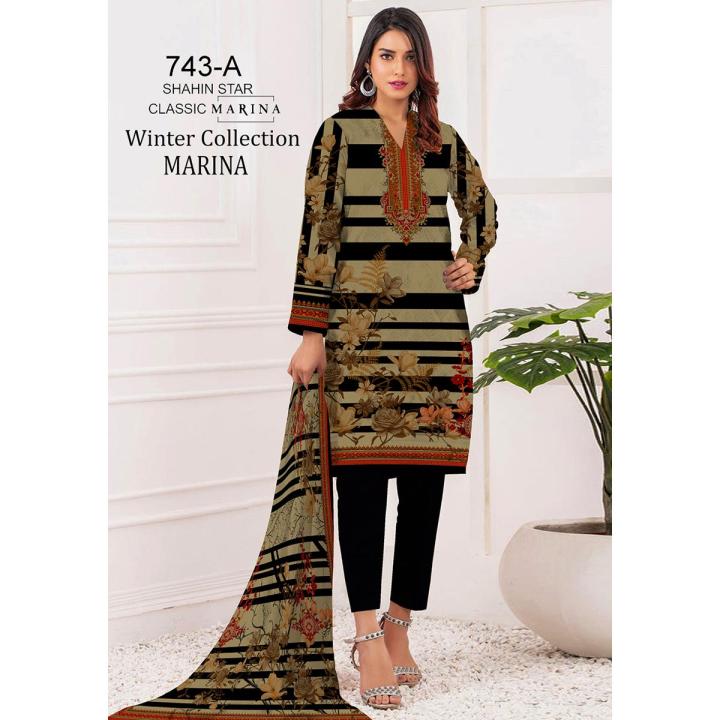 Shahin Classic Marina Premium Quality Winter Collection Un-Stitched 3 ...