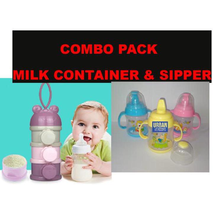 Milk Container 3 Layer & Water Sipper | Daraz.pk