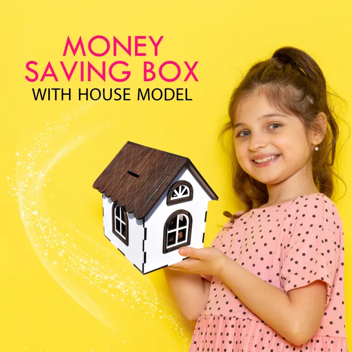 Money Saving Box,Wooden Money Bank, Savings Piggy Box for best birthday ...