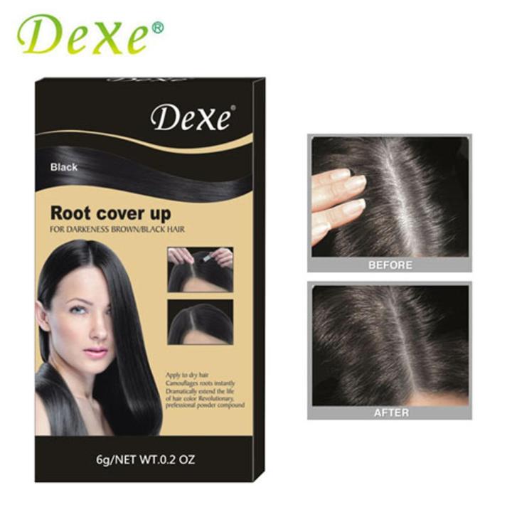 New Original Dexe Hair Color Roots Cover Up Dye Temporary Black 6g in ...