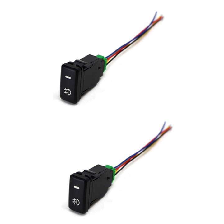 2Pcs Auto Retrofit Switch Waterproof Toggle Switch Fog Lamp Switch with ...