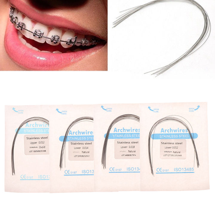 10Pcs/Pack Dental Arch Wires Super Elastic Ovoid /Natural Rectangle ...