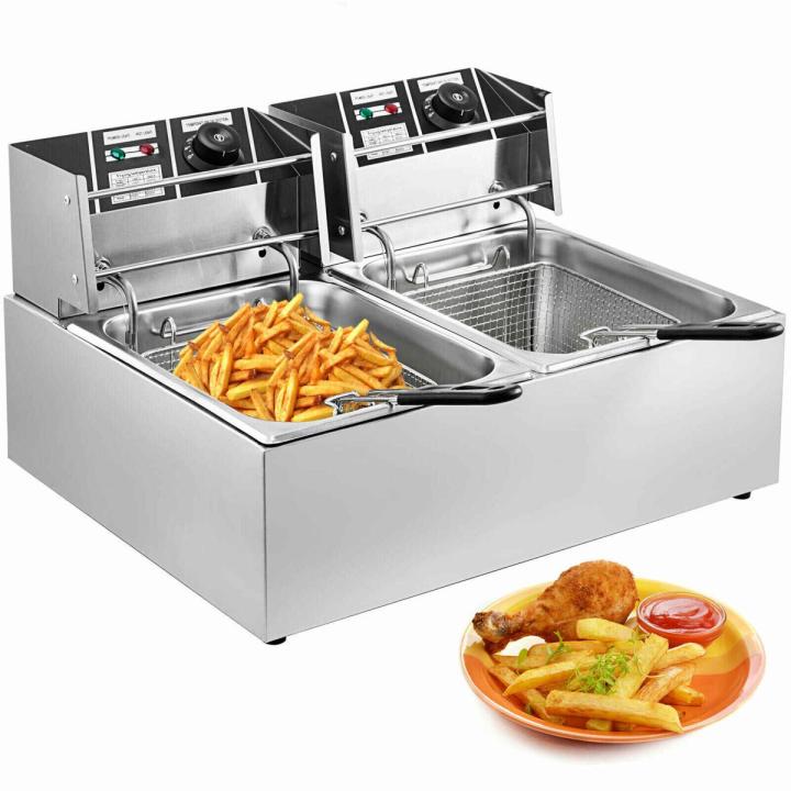 Professional Deep Fryer with 2 Baskets Commercial Deep Fryer, 12L ...