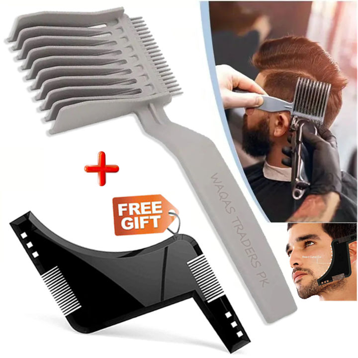 Beard Comb Shaping Tool & Fading Comb Professional Barber Clipper ...