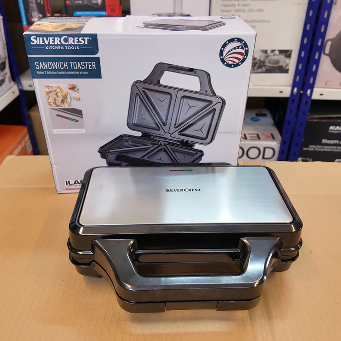Silver Crest 900W Sandwich Maker with High-Quality Non-Stick Aluminum ...